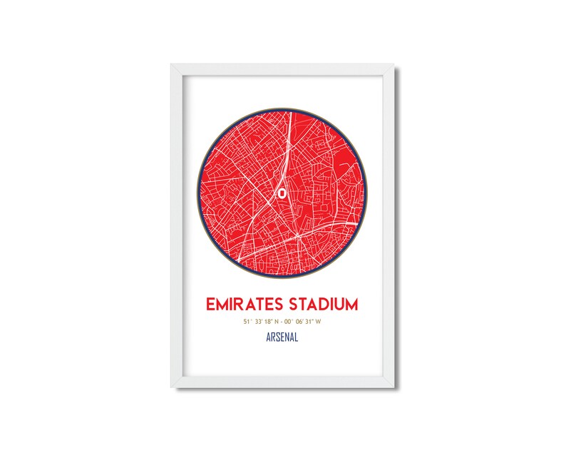 Emirates Stadium Map, Arsenal Stadium, Premier League, United Kingdom ...