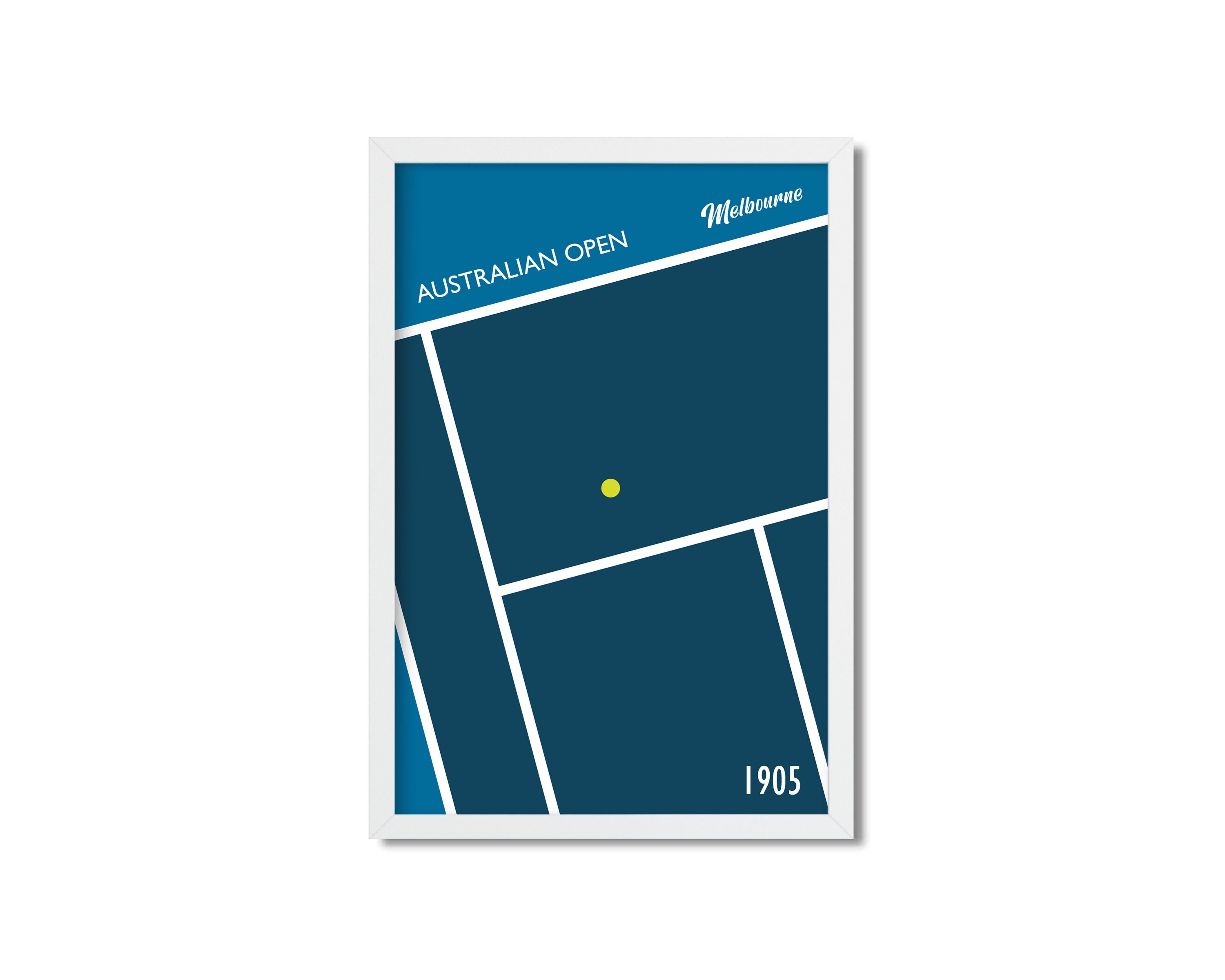 Australian Open Art, Minimalist Sports, Grand Slam Wall Art, Poster ...