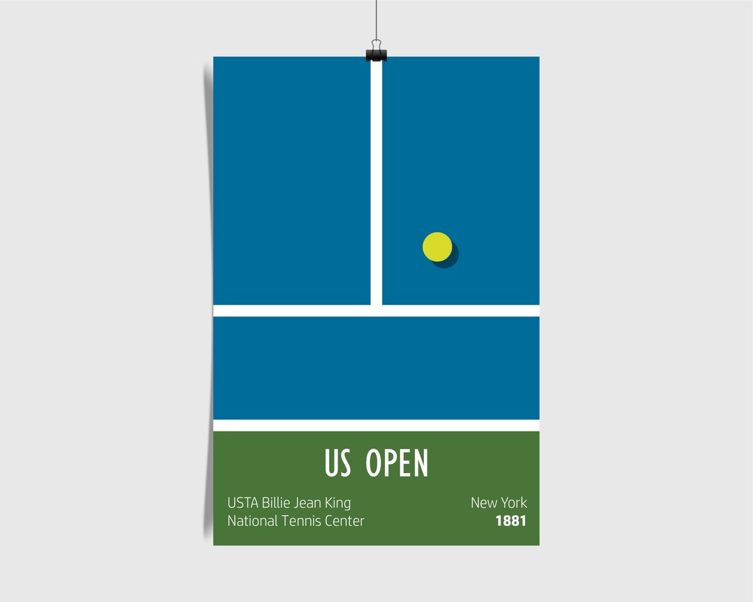 Us Open Poster, Sports Art Print, Minimalist Print, Tennis Lover Gift ...