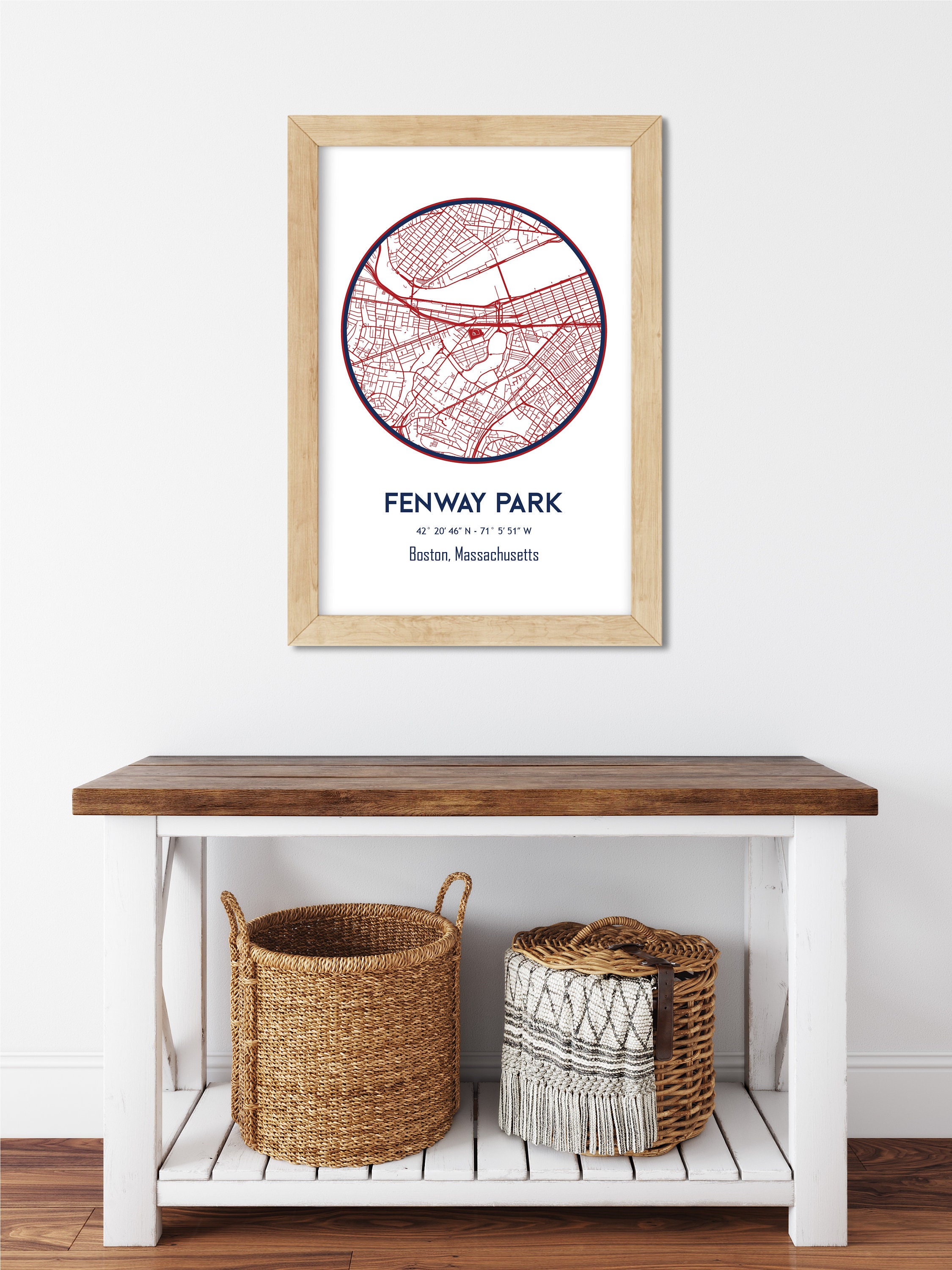 Fenway Park Map, Fenway Park Print, Boston Red Sox, Baseball Fan Art ...