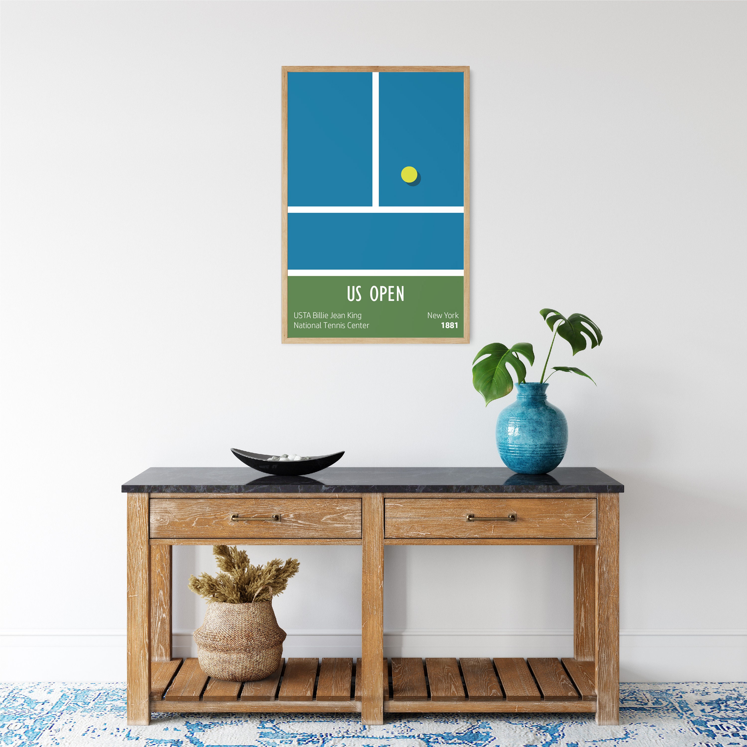 Us Open Poster, Sports Art Print, Minimalist Print, Tennis Lover Gift ...