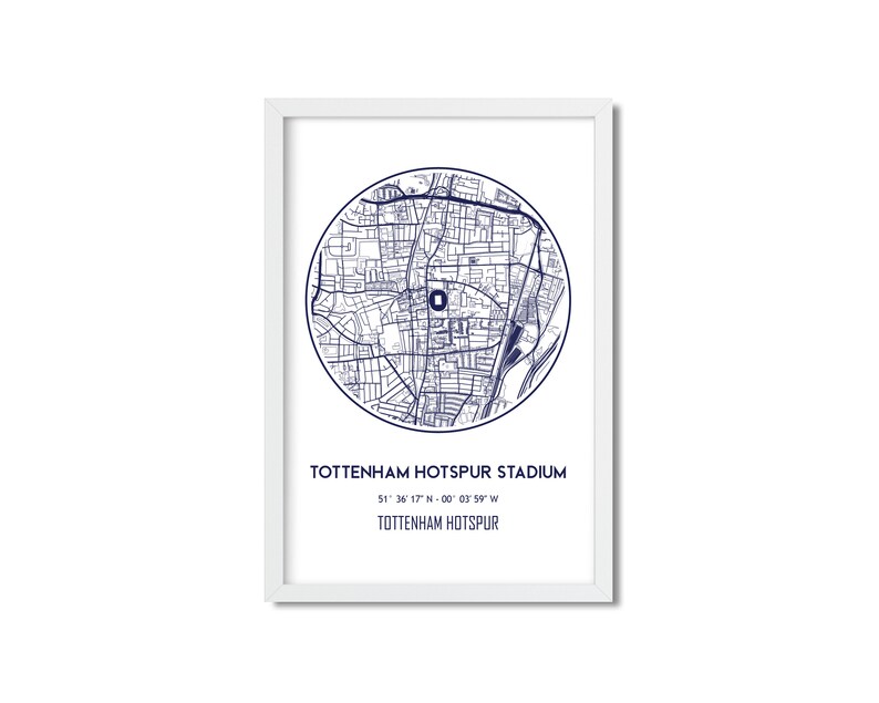 Tottenham Hotspur, Stadium Map, Premier League, United Kingdom, Soccer ...