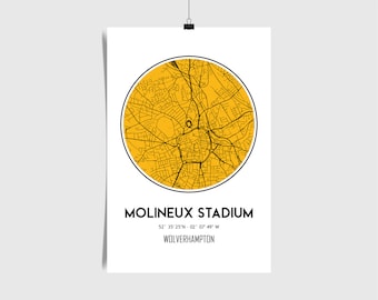Wolves Stadium Map - Etsy