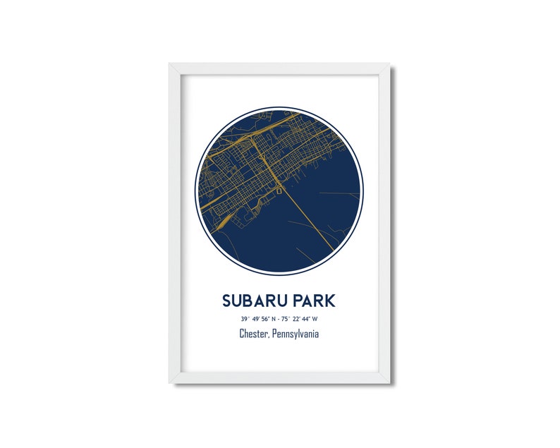 Subaru Park Map Philadelphia Union Sports Fan Gift Football - Etsy