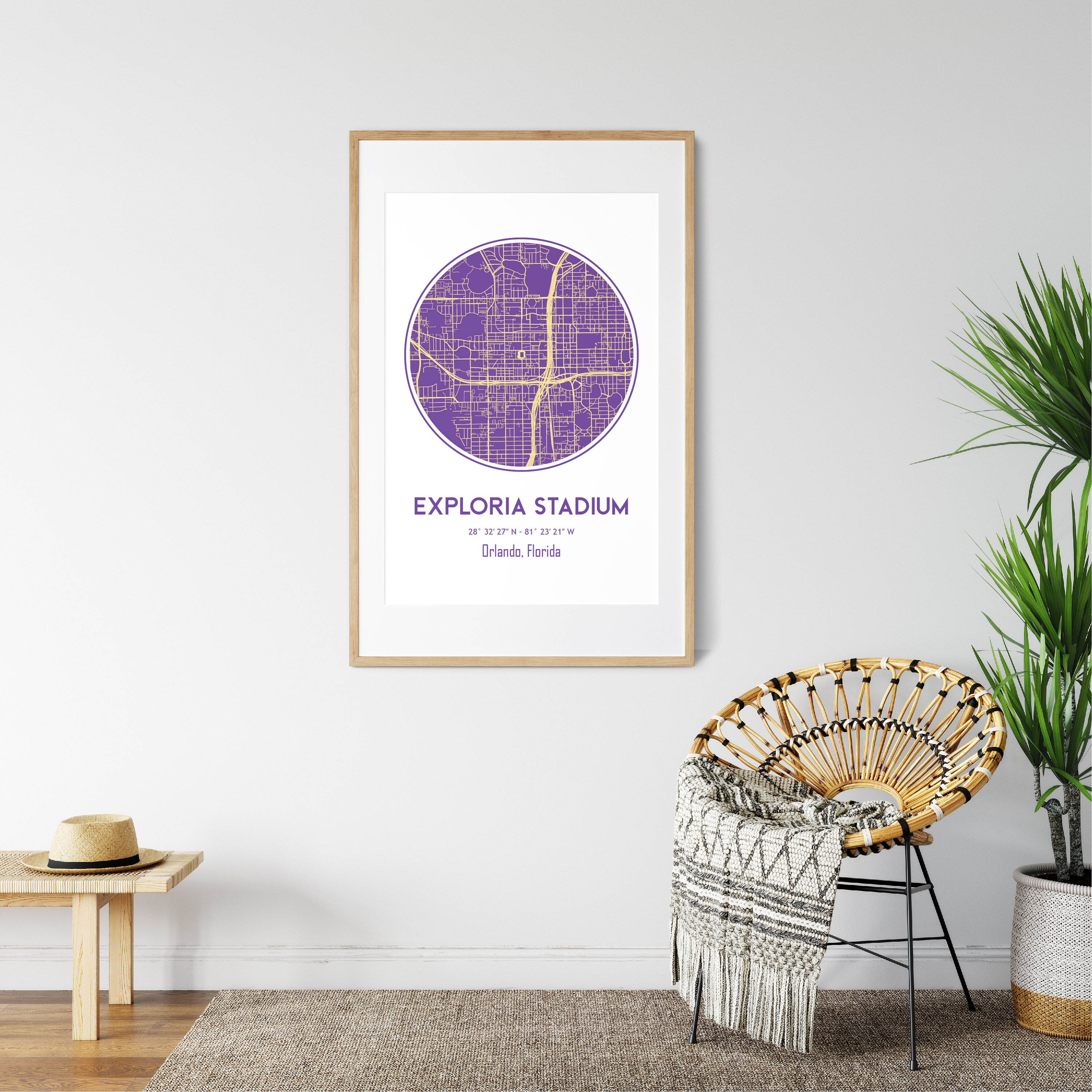 Exploria Stadium Map, Orlando City SC, Sports Fan Gift, Football Poster ...