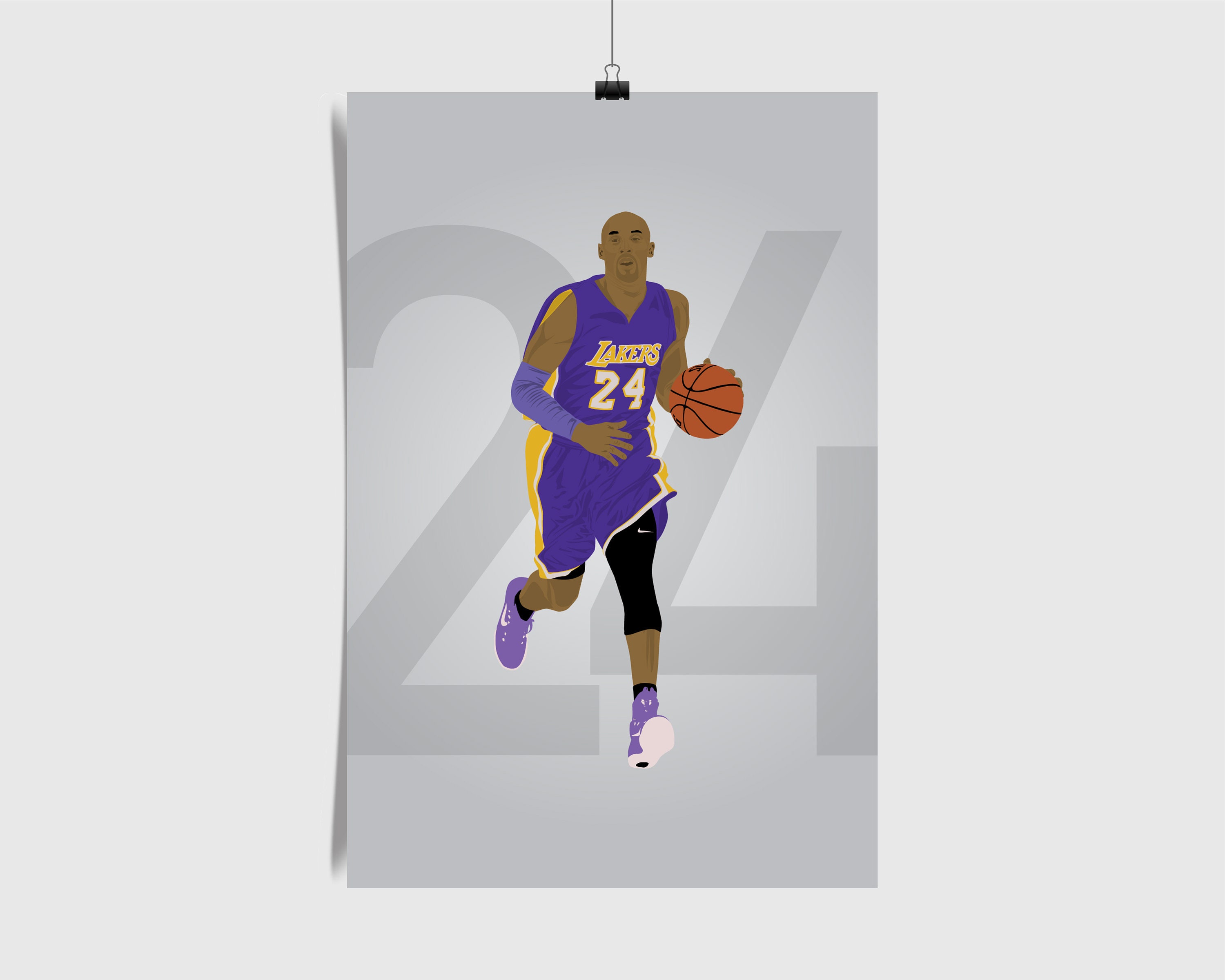 Kobe Bryant Print, NBA Basketball, Los Angeles Lakers, Sports ...
