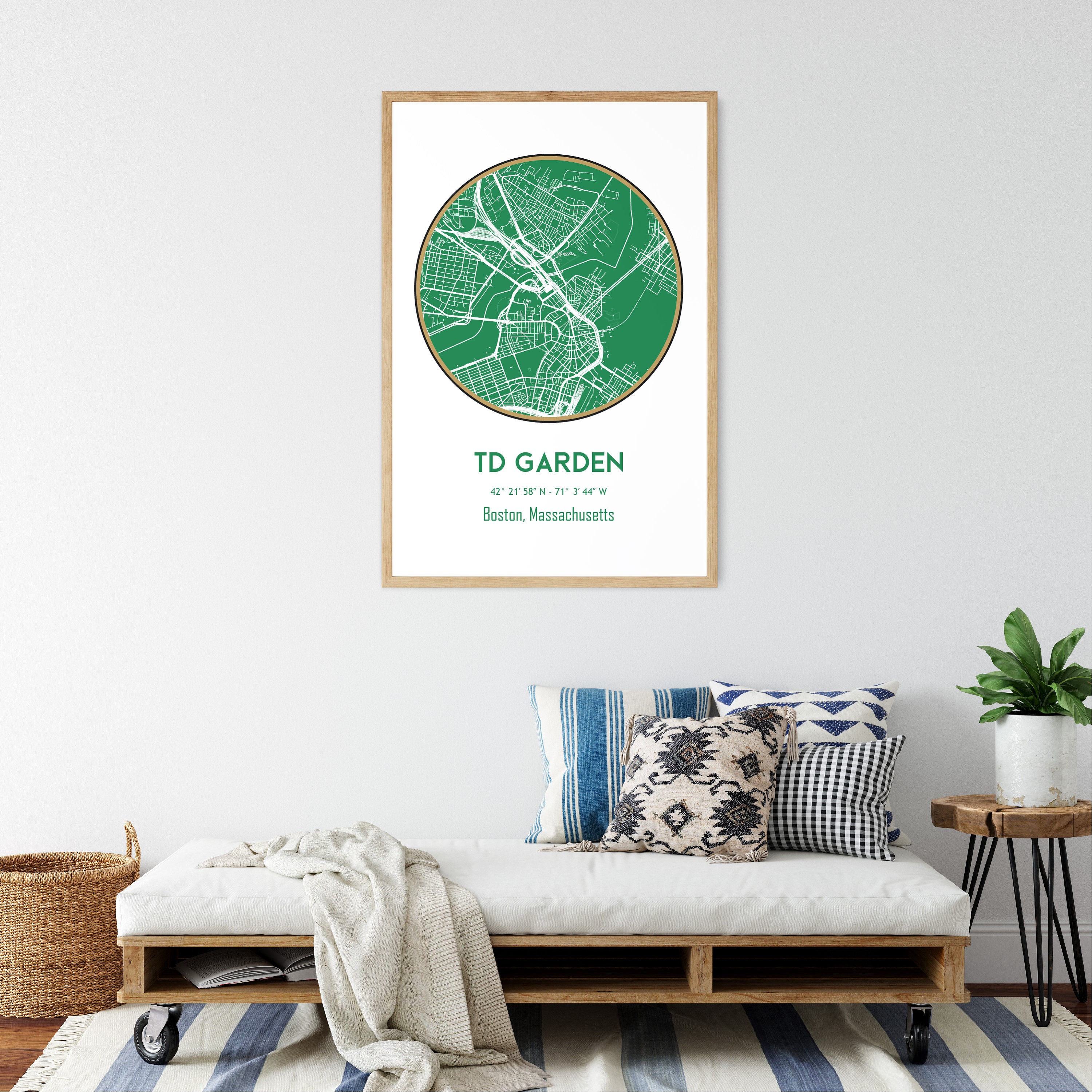 TD Garden Map, Boston Celtics Print, Fan Gift, Boston Stadium ...