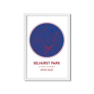 Selhurst Park, Crystal Palace, English Football, London Map, EPL Poster ...