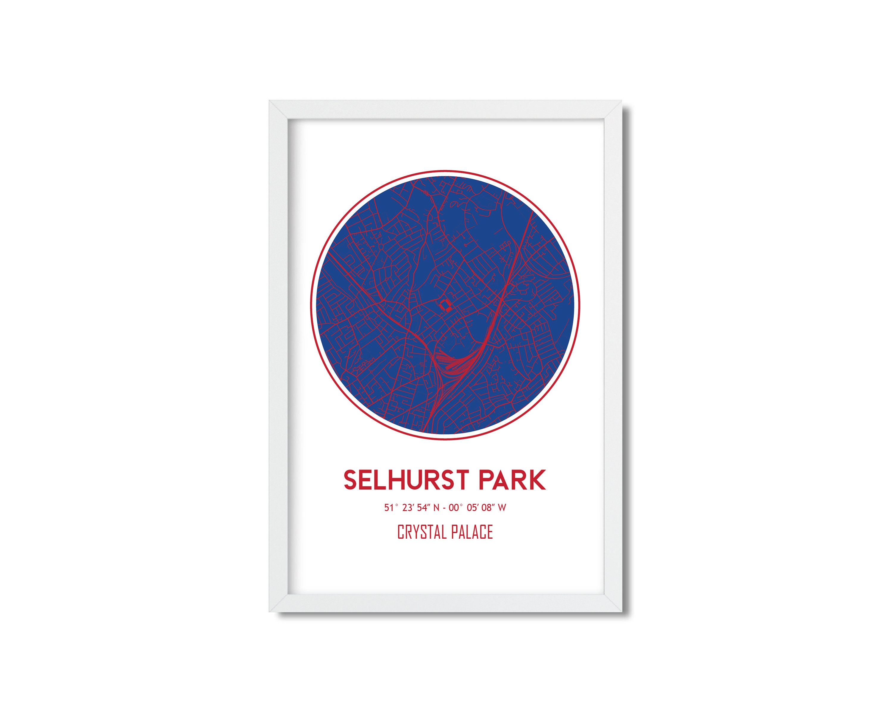 Selhurst Park, Crystal Palace, English Football, London Map, EPL Poster ...