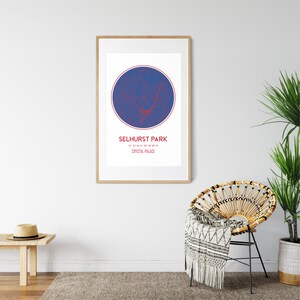 Selhurst Park, Crystal Palace, English Football, London Map, EPL Poster ...