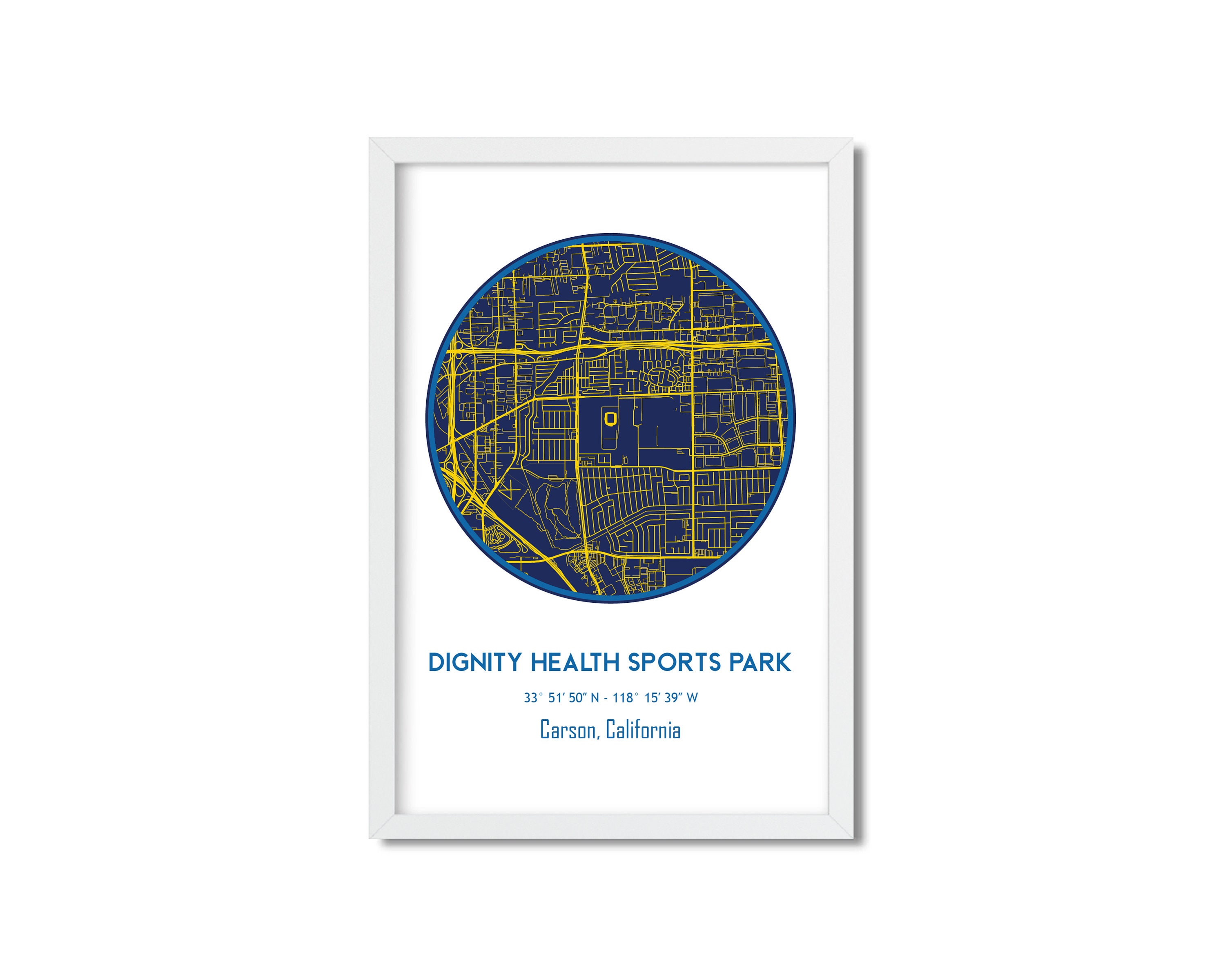 Dignity Health Sports Park Stadium Map Los Angeles FC - Etsy UK