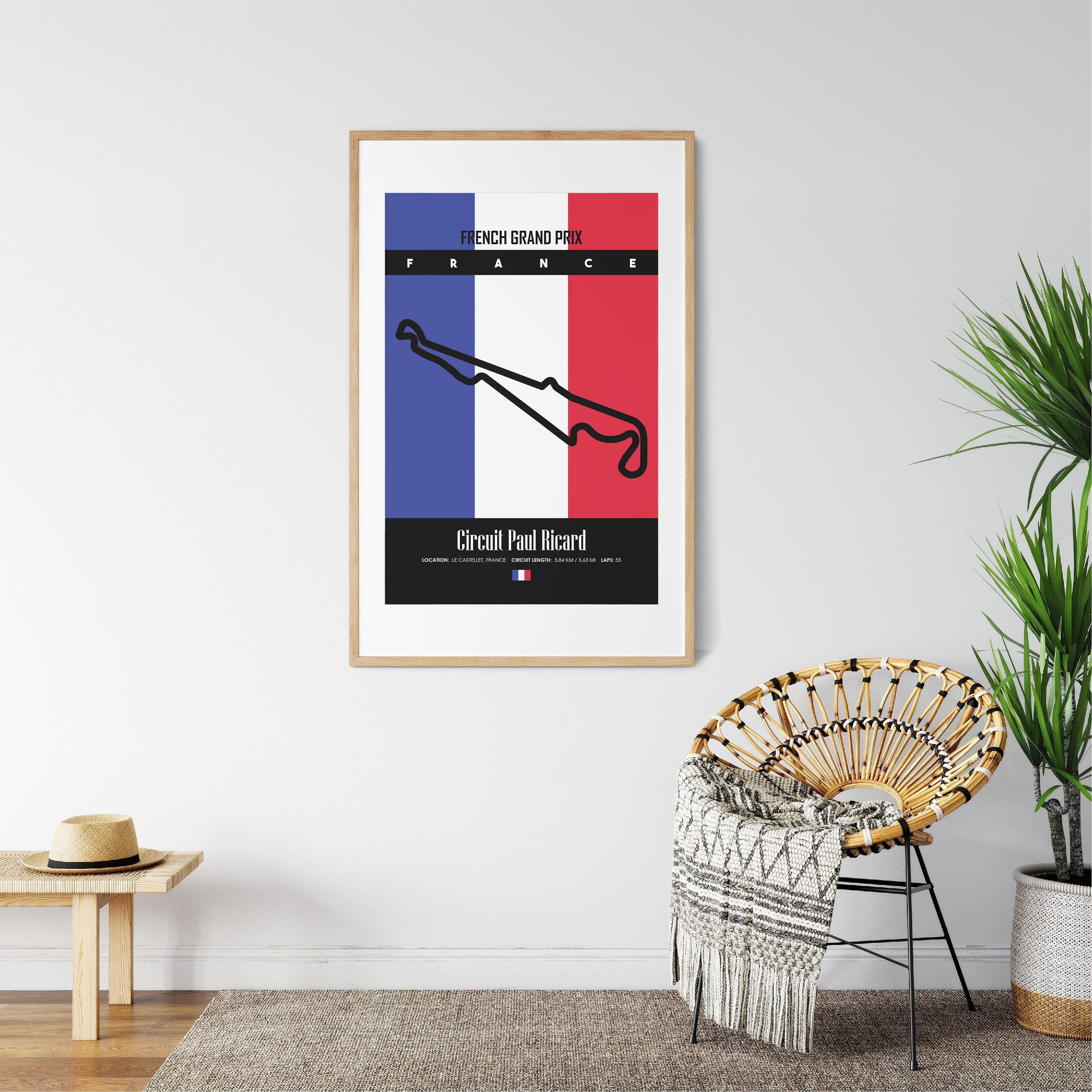 Circuit Paul Ricard, French Grand Prix, Formula 1 Poster, Circuit Map ...