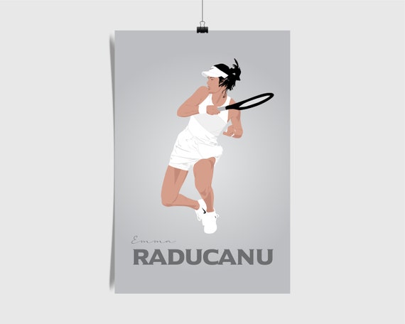 Emma Raducanu Tennis Poster Great Britain Grand Slam Art | Etsy