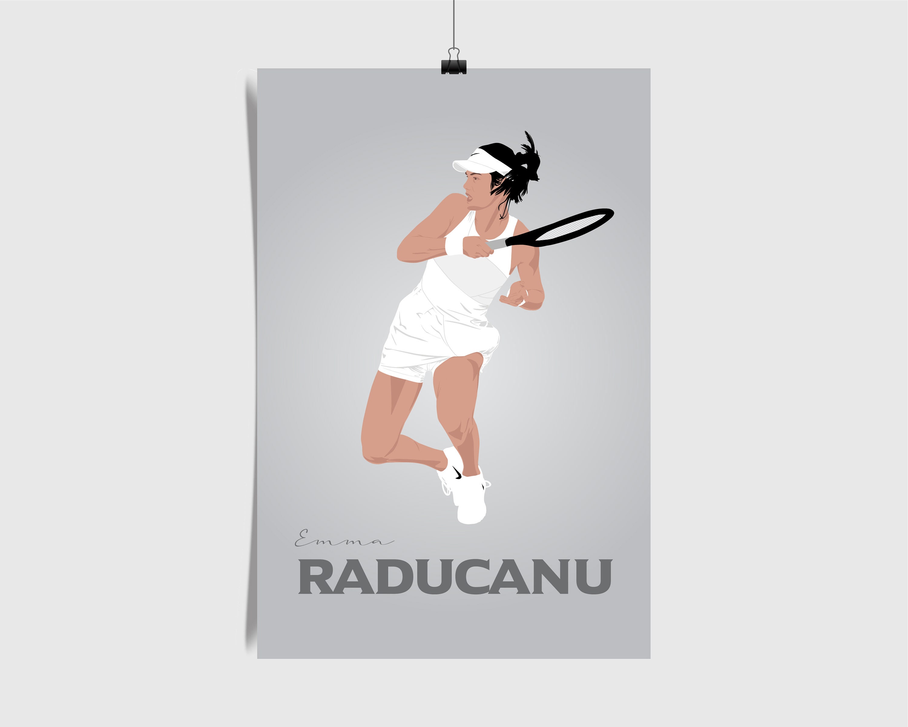 Emma Raducanu, Tennis Poster, Great Britain, Grand Slam Art, Woman ...