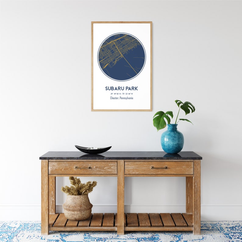 Subaru Park Map Philadelphia Union Sports Fan Gift Football - Etsy