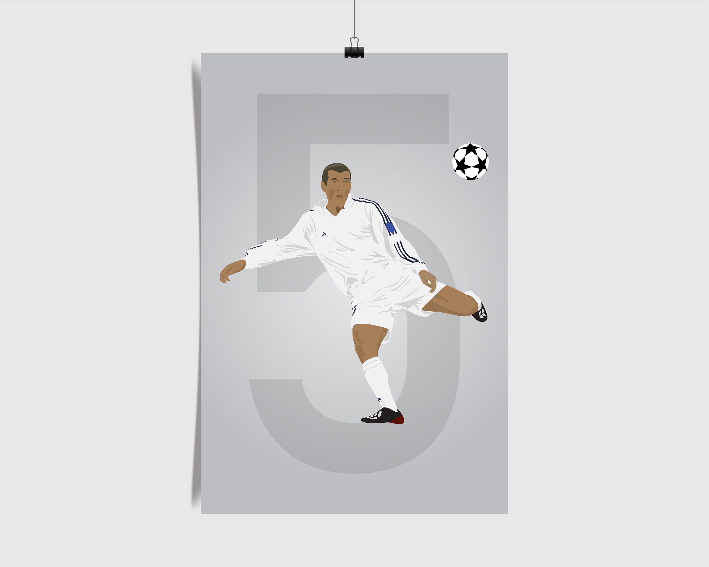 Zinedine Zidane Soccer Poster Zizou France French La Liga - Etsy