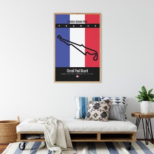 Circuit Paul Ricard, French Grand Prix, Formula 1 Poster, Circuit Map ...
