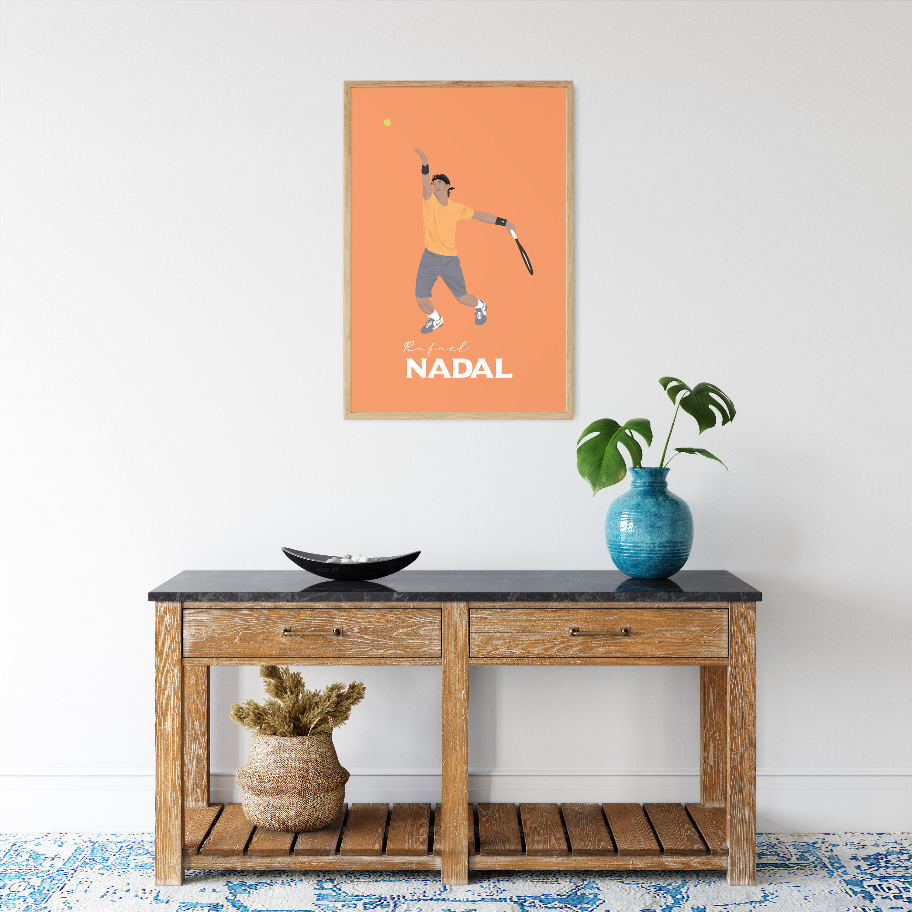 Rafael Nadal Print, Grand Slam Art, Wimbledon Us Open, Rafael Rafa ...