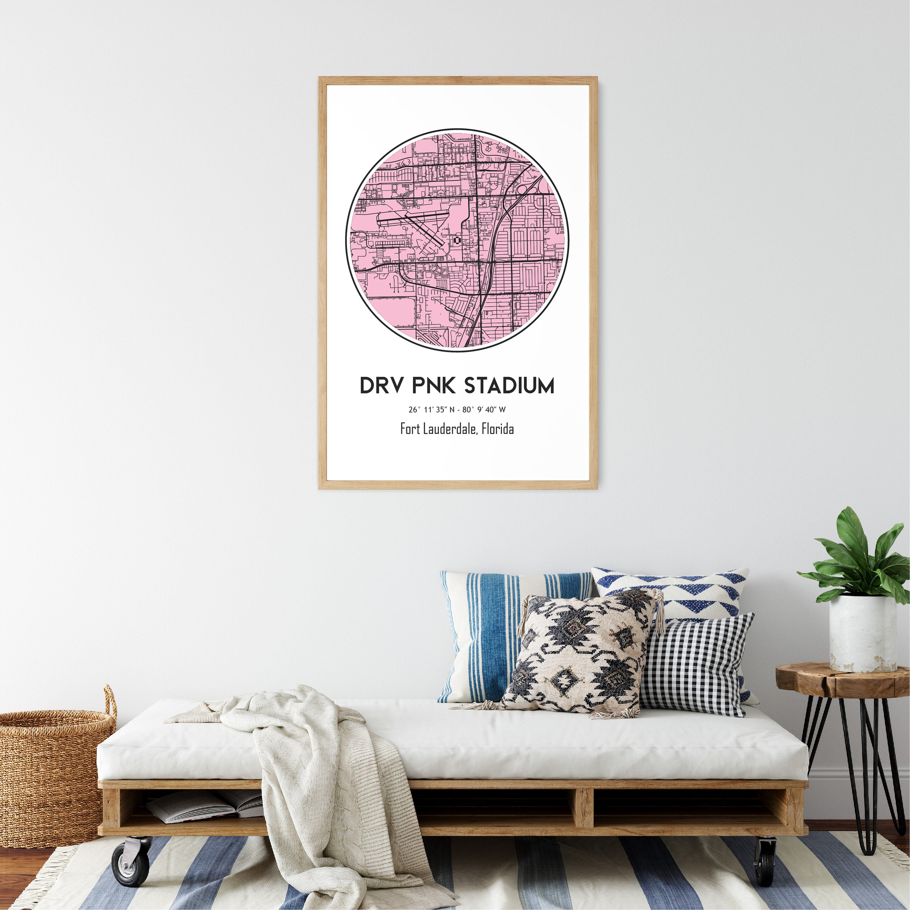 DRV PNK Stadium Map Inter Miami CF Florida Sports Fan Gift - Etsy