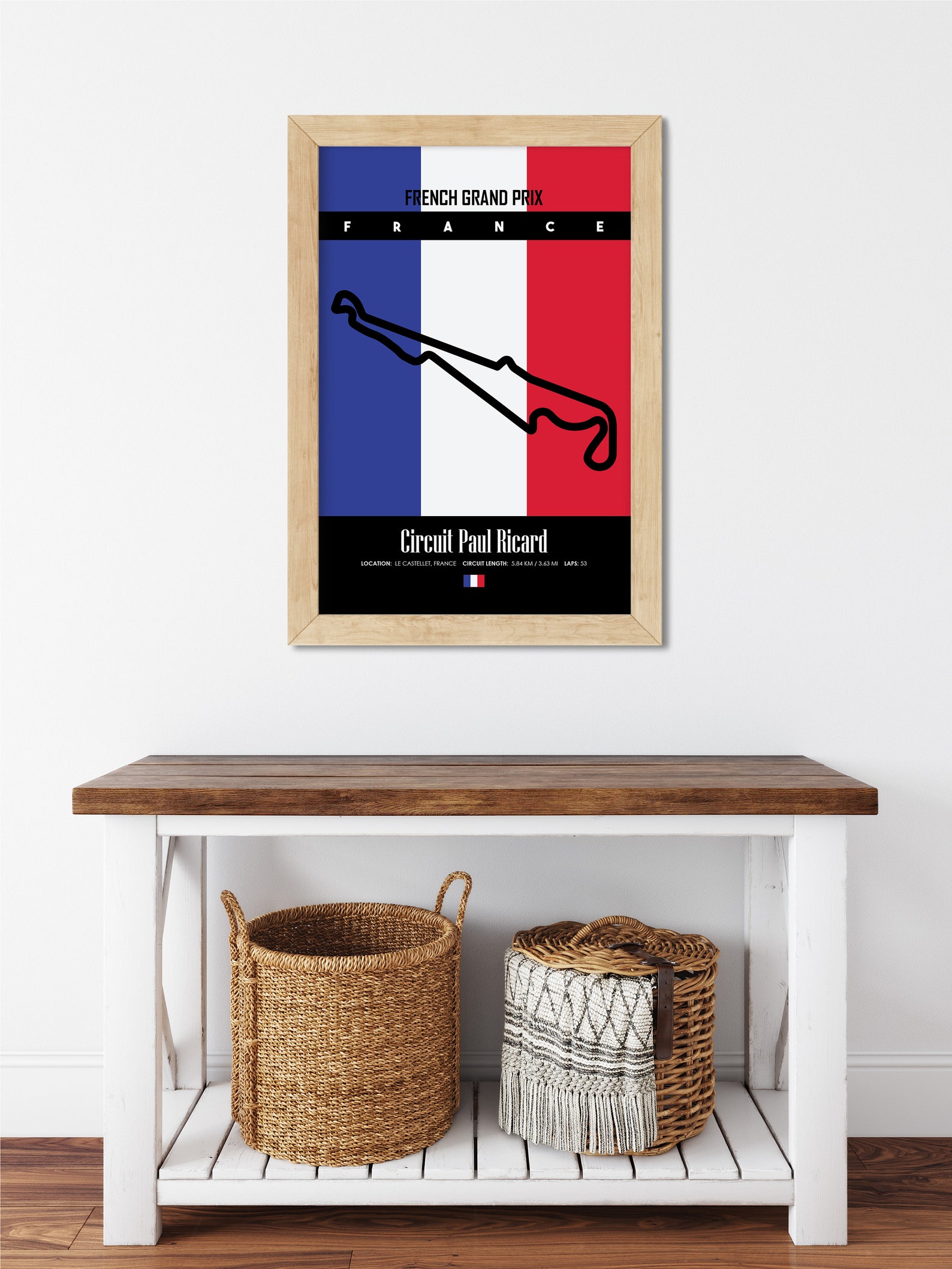 Circuit Paul Ricard, French Grand Prix, Formula 1 Poster, Circuit Map ...