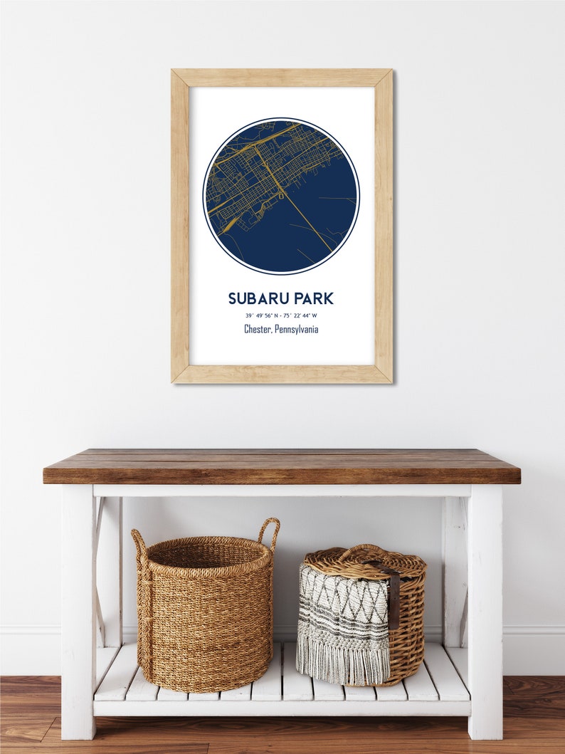 Subaru Park Map Philadelphia Union Sports Fan Gift Football - Etsy