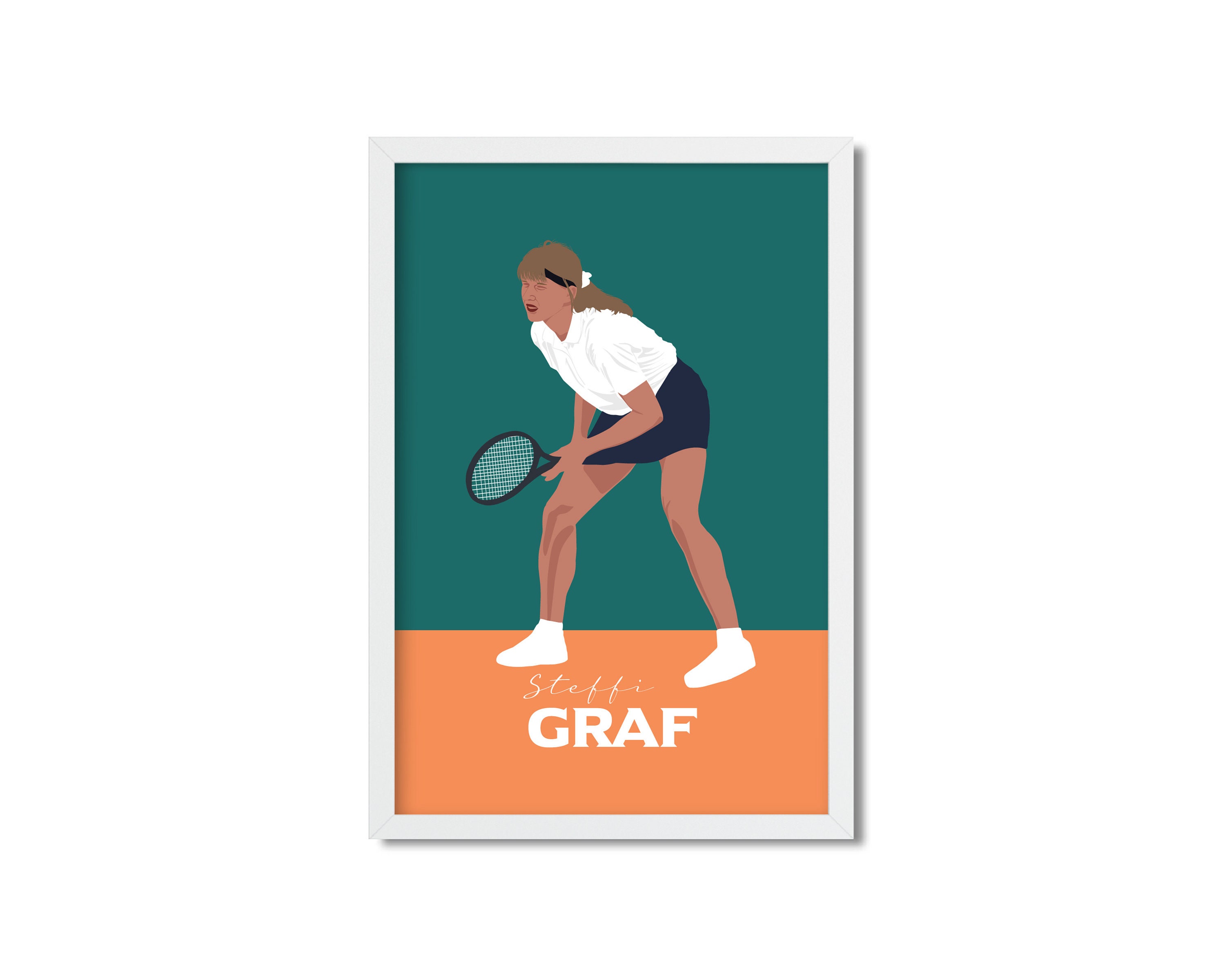Steffi Graf Print, Tennis Poster, German Tennis, Grand Slam Art, Woman ...