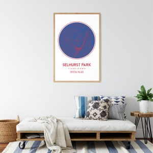 Selhurst Park, Crystal Palace, English Football, London Map, EPL Poster ...