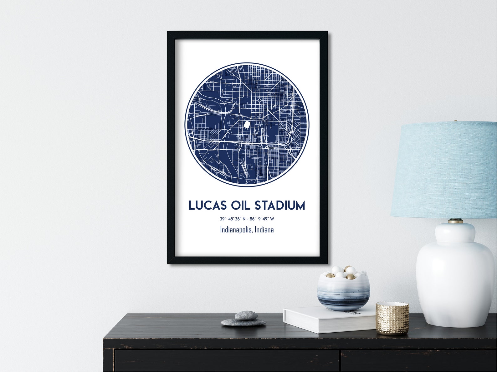 Lucas Oil Stadium, Indianapolis Colts, NFL Stadium Map, Football Art ...