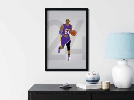 Kobe Bryant Print NBA Basketball Los Angeles Lakers Sports - Etsy