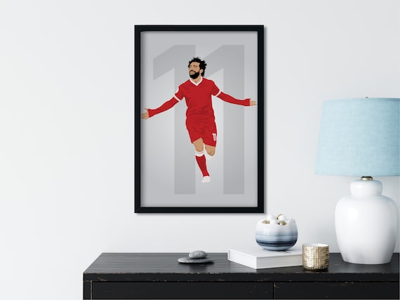 Mohamed Salah Soccer Poster Egyptian Footballer Premier | Etsy
