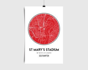 Premier League Map Poster - Etsy