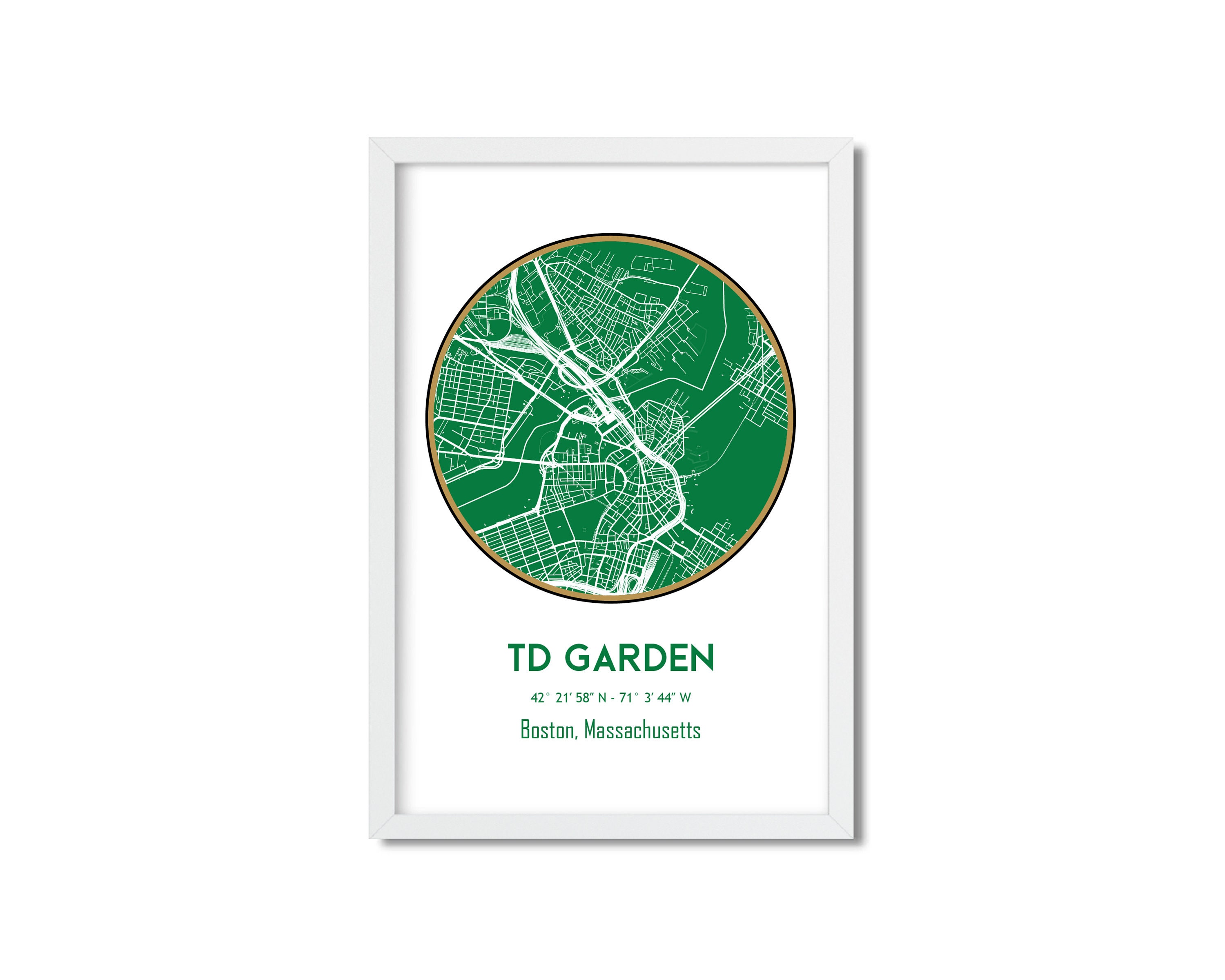 TD Garden Map, Boston Celtics Print, Fan Gift, Boston Stadium ...