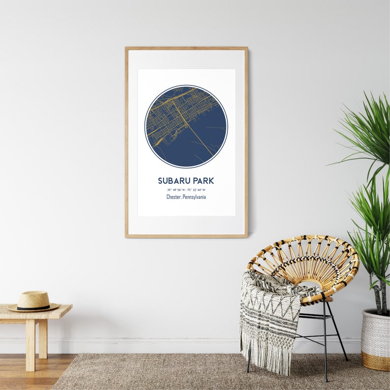 Subaru Park Map Philadelphia Union Sports Fan Gift Football - Etsy