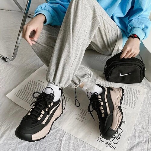 Mens Chunky Fashion Sneakers Black - Etsy UK