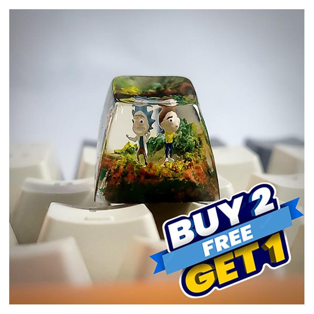 Rick and Morty Keycaps, Animated Mechanical Keyboard Buttons, SA Cherry ...