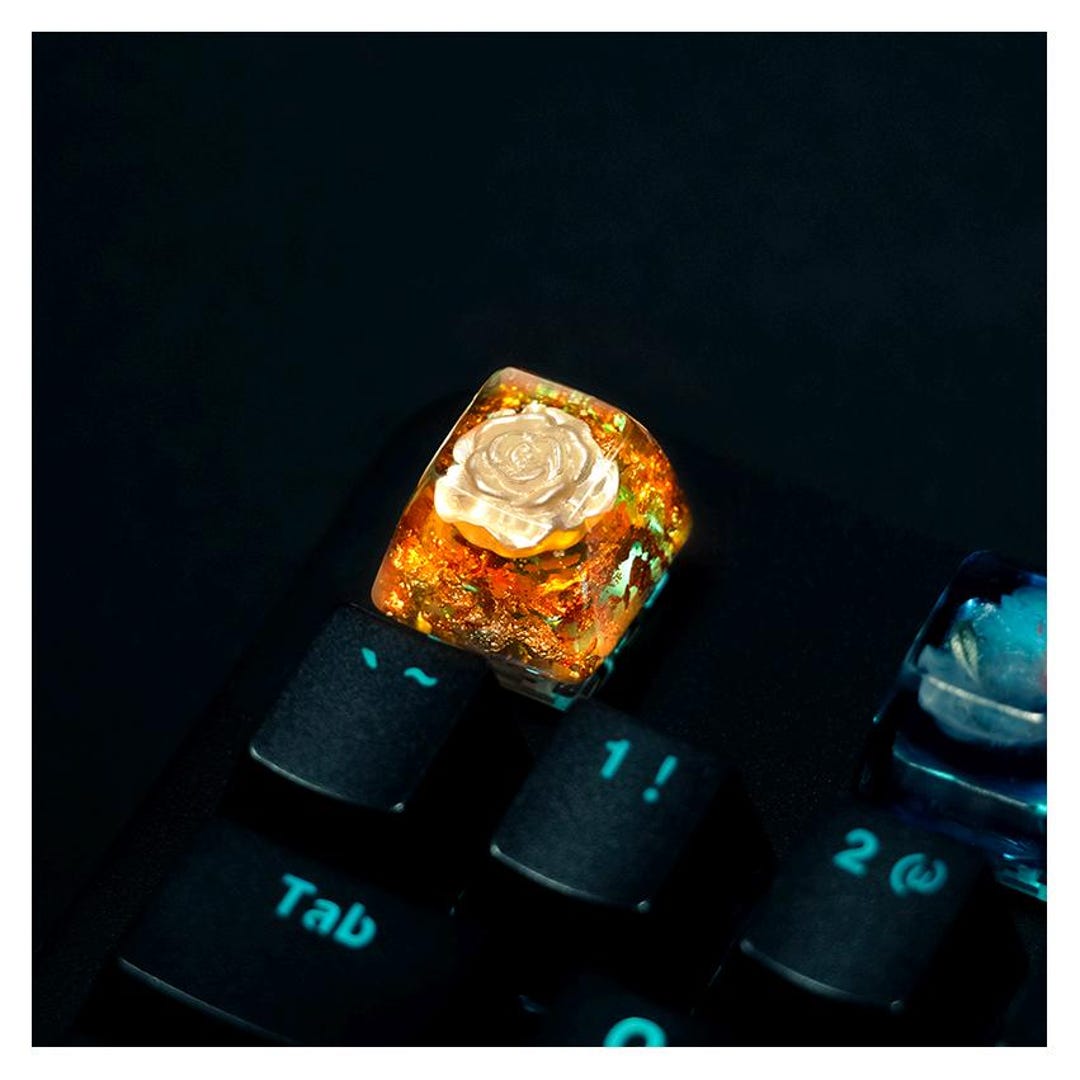 Goldfish Sky Star Sea Grassland Rose Handmade Artisan Resin Keycaps ...