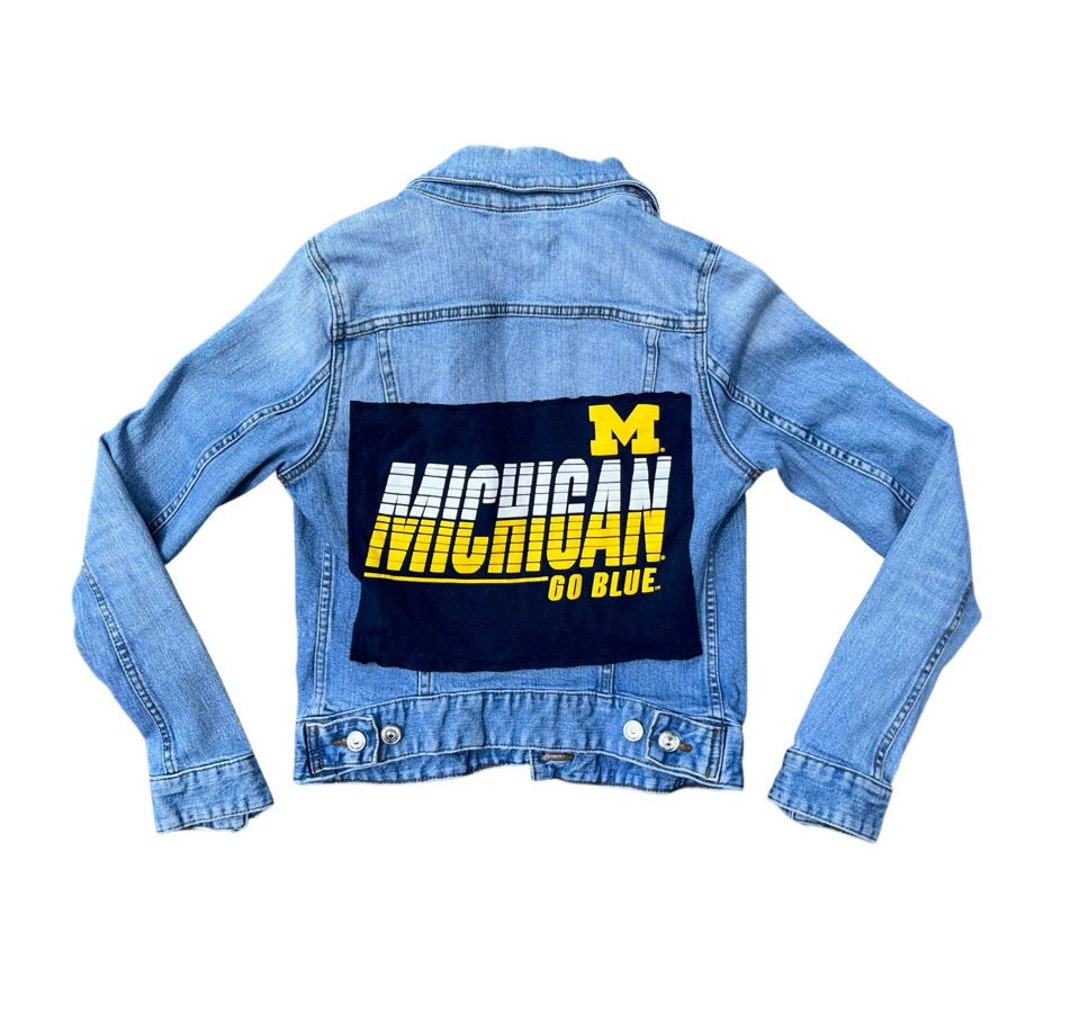 Women's Michigan Denim Jacket | Custom Michigan Gear | Michigan Apparel ...