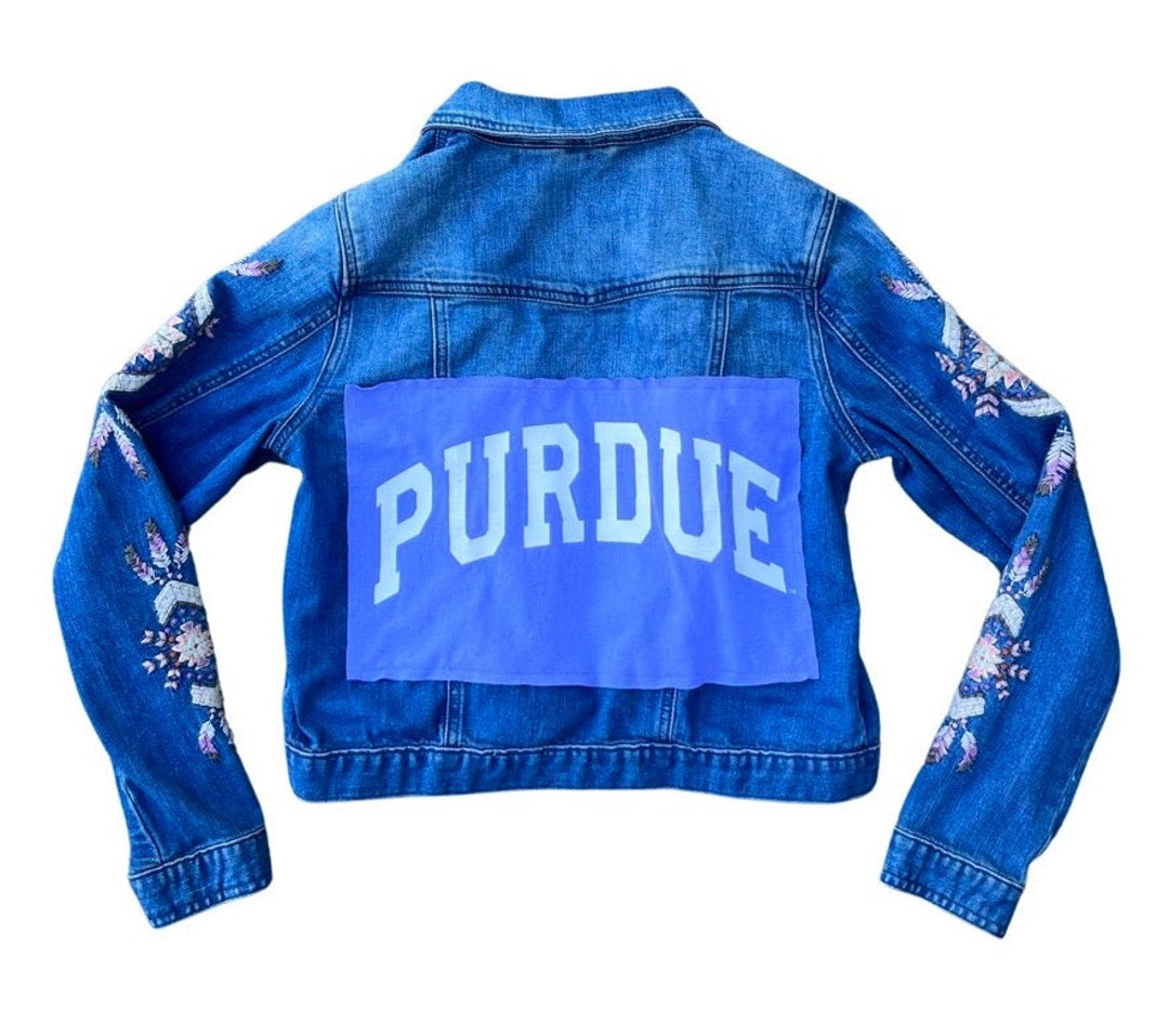 Purdue University Women's Denim Embroidered Jacket | Purdue Jean Jacket ...