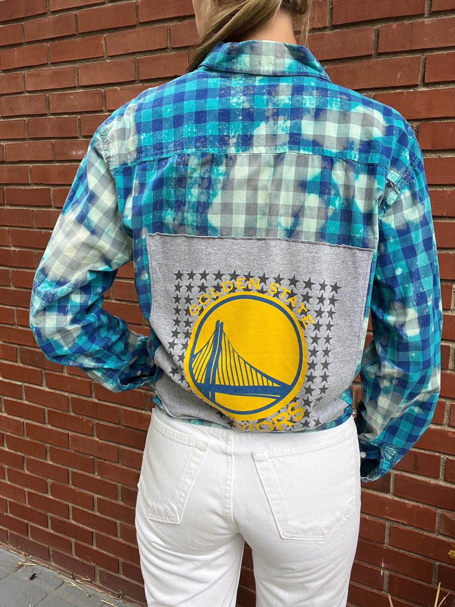 Golden State Warriors Acid Wash Flannel Shirt | Golden State Warriors ...