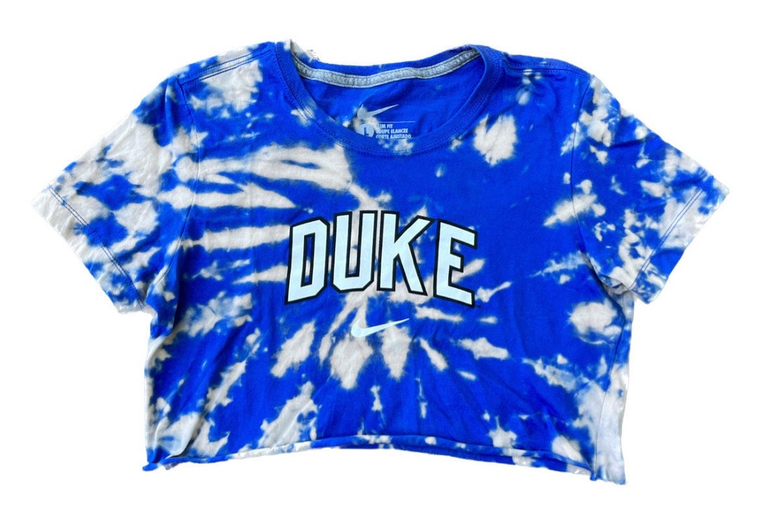 Duke Acid Wash Cropped T-shirt, Women's Duke Crop Top, Duke Tie-dye T ...
