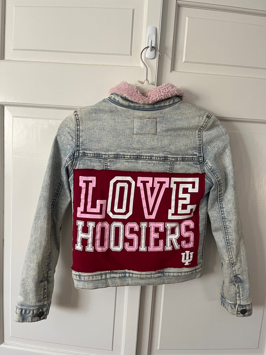 Girl's Indiana University Sherpa Denim Jacket | Kids Indiana Apparel ...