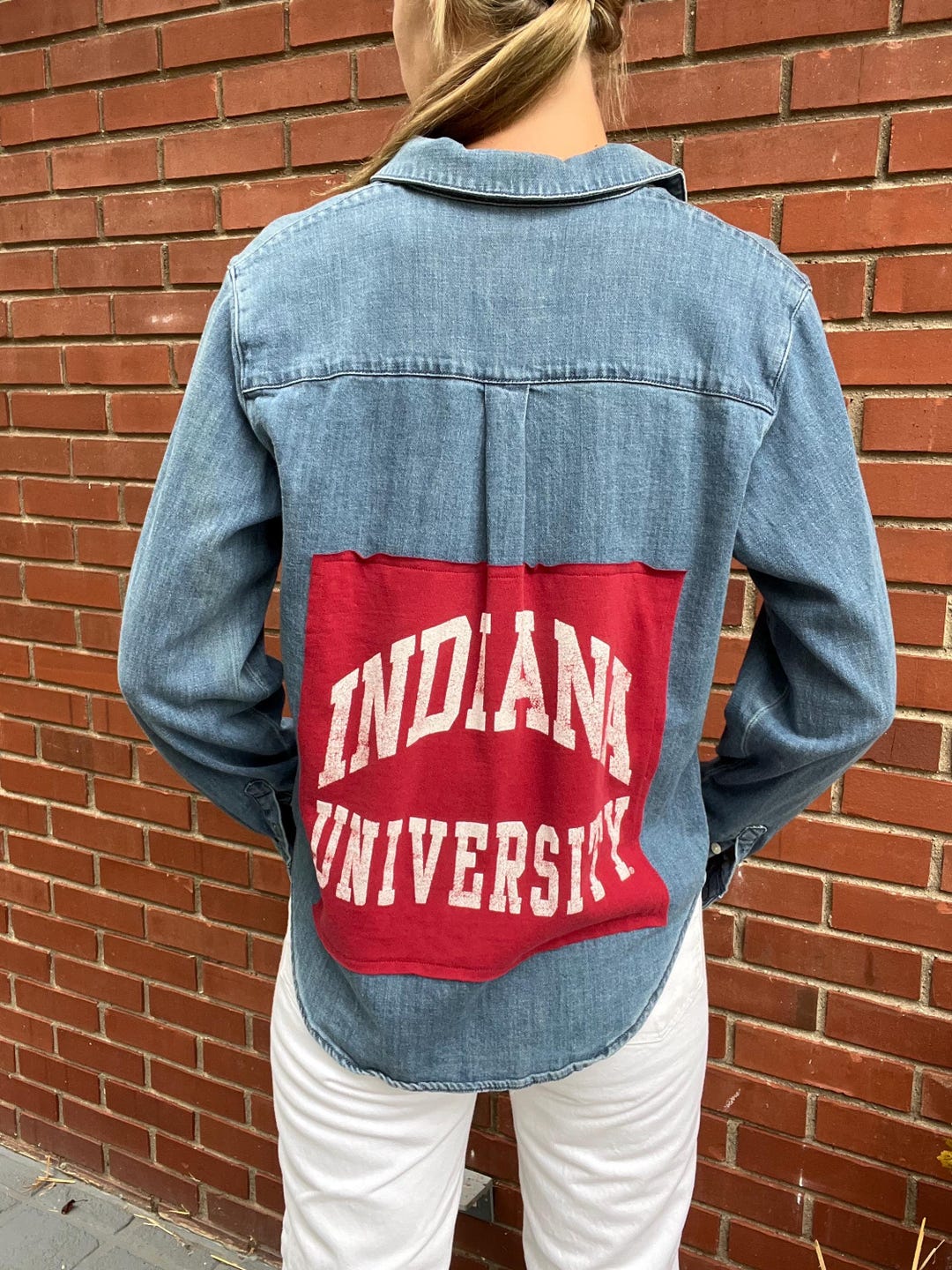 Indiana University Denim Shirt | Women's Indiana Shirt | Custom Indiana ...
