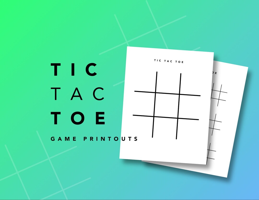 Tic Tac Toe Game Printable - Etsy Australia