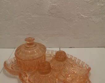 Art Deco Peach Glass | Etsy