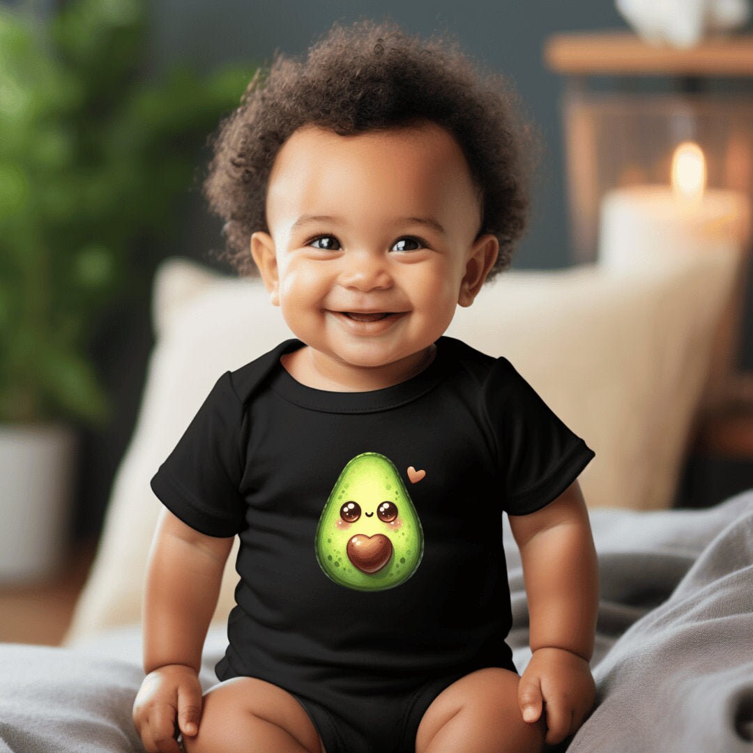 Cute Avocado Printed Onesie, Cute Baby Shower Gift, Trendy Baby ...