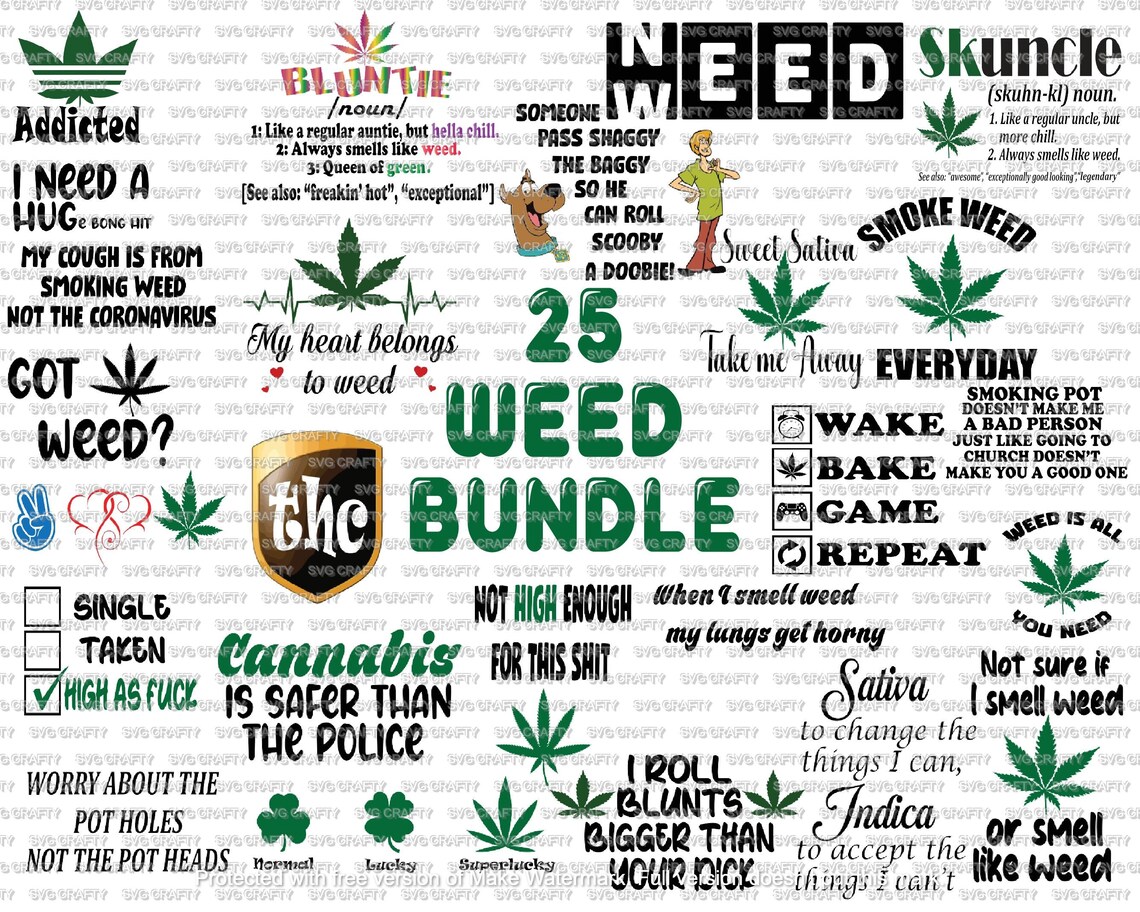 Weed Bundle SVG PNG/ Weed Svg/ Weed Png/ Cannabis Svg/ Cannabis Png ...