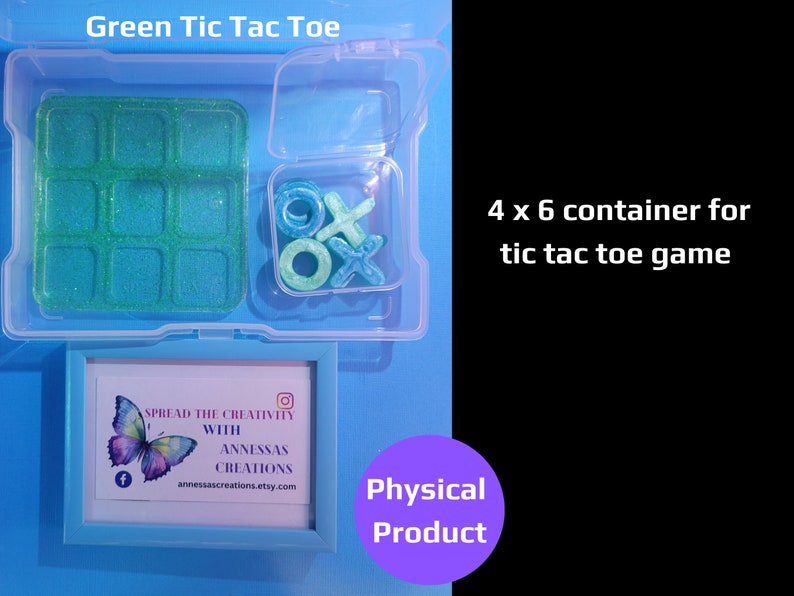 Resin Tic Tac Toe Game, Games for Kids, Pocket Games, Travel Games, UV ...
