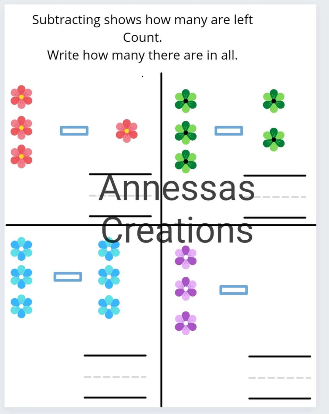 Kindergarten Subtraction, Subtraction, Math Worksheets, Distance ...