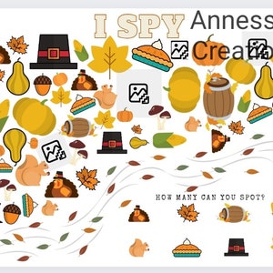 Fall I Spy Game, Picture Hunt, I Spy Printable, Holiday Worksheets ...