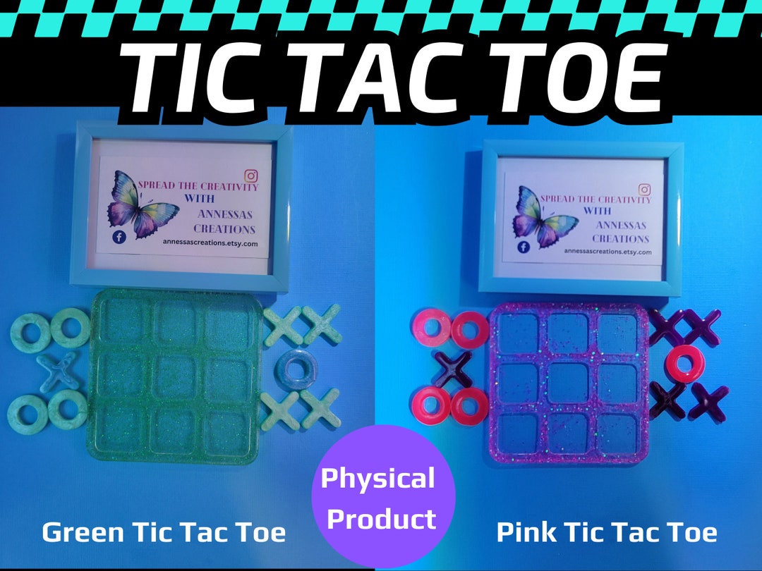 Resin Tic Tac Toe Game, Games for Kids, Pocket Games, Travel Games, UV ...